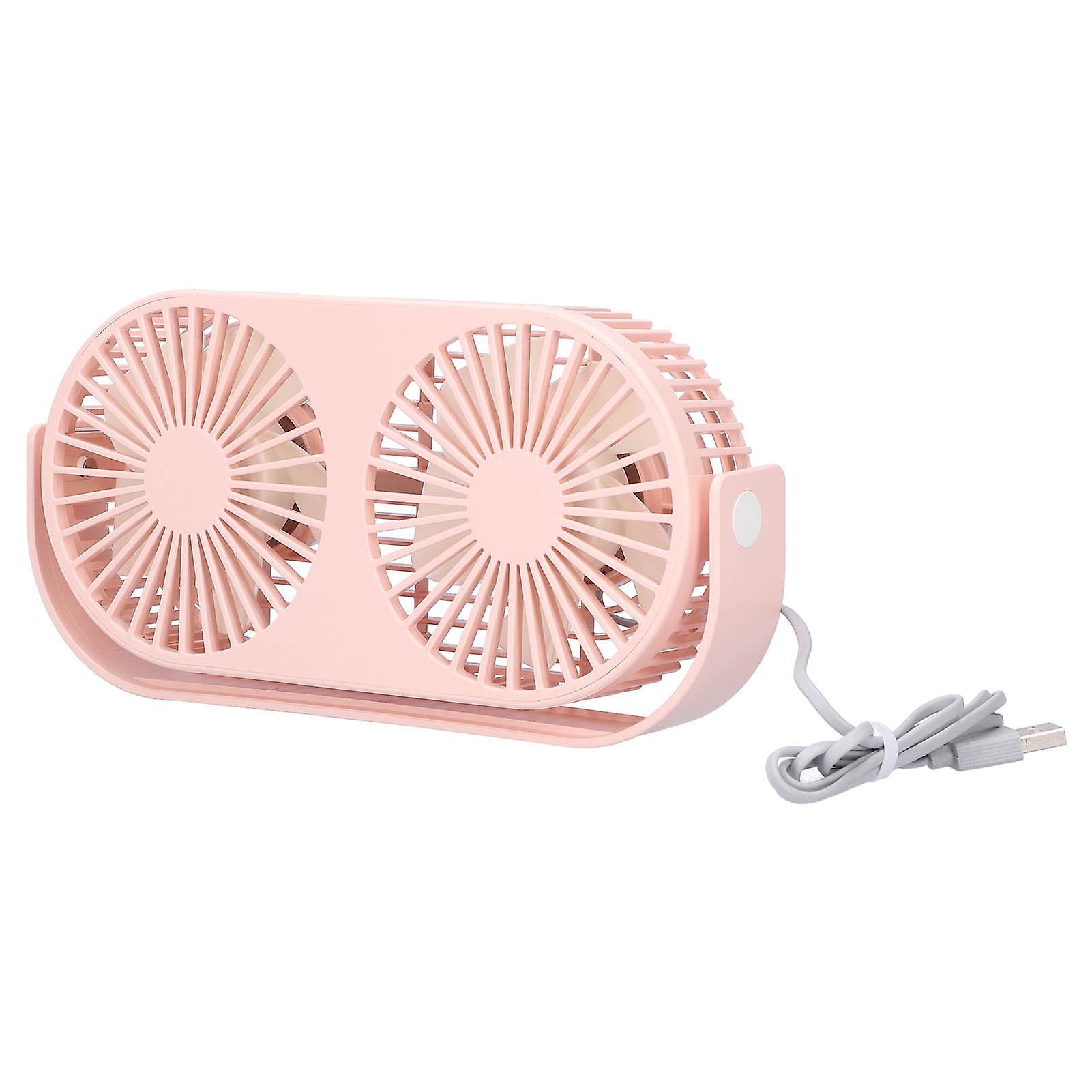 USB Adjustable Pink Double Head Mini Aromatherapy Fan for Home Office ...