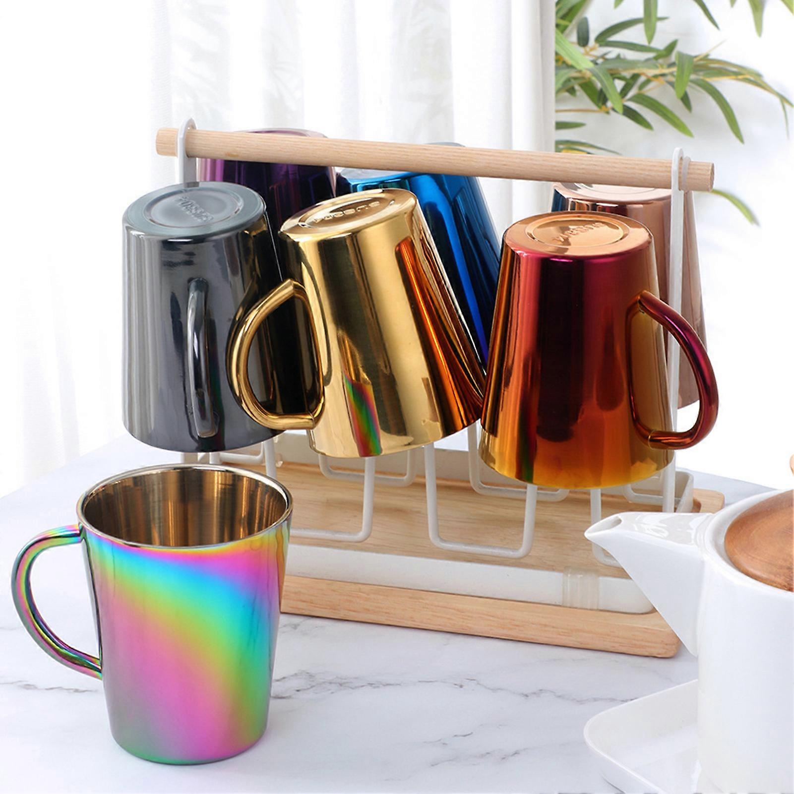 300ml Coffee Mug Heat Insulation Double Wall Easy to Carry Travel ...