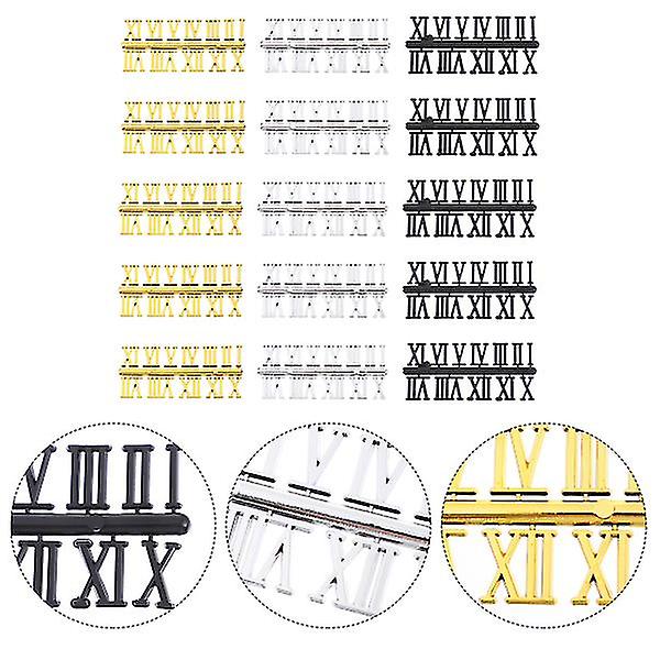 15 Sets Wall Clock Numerals Clock Numerals Replacement Roman Numerals ...