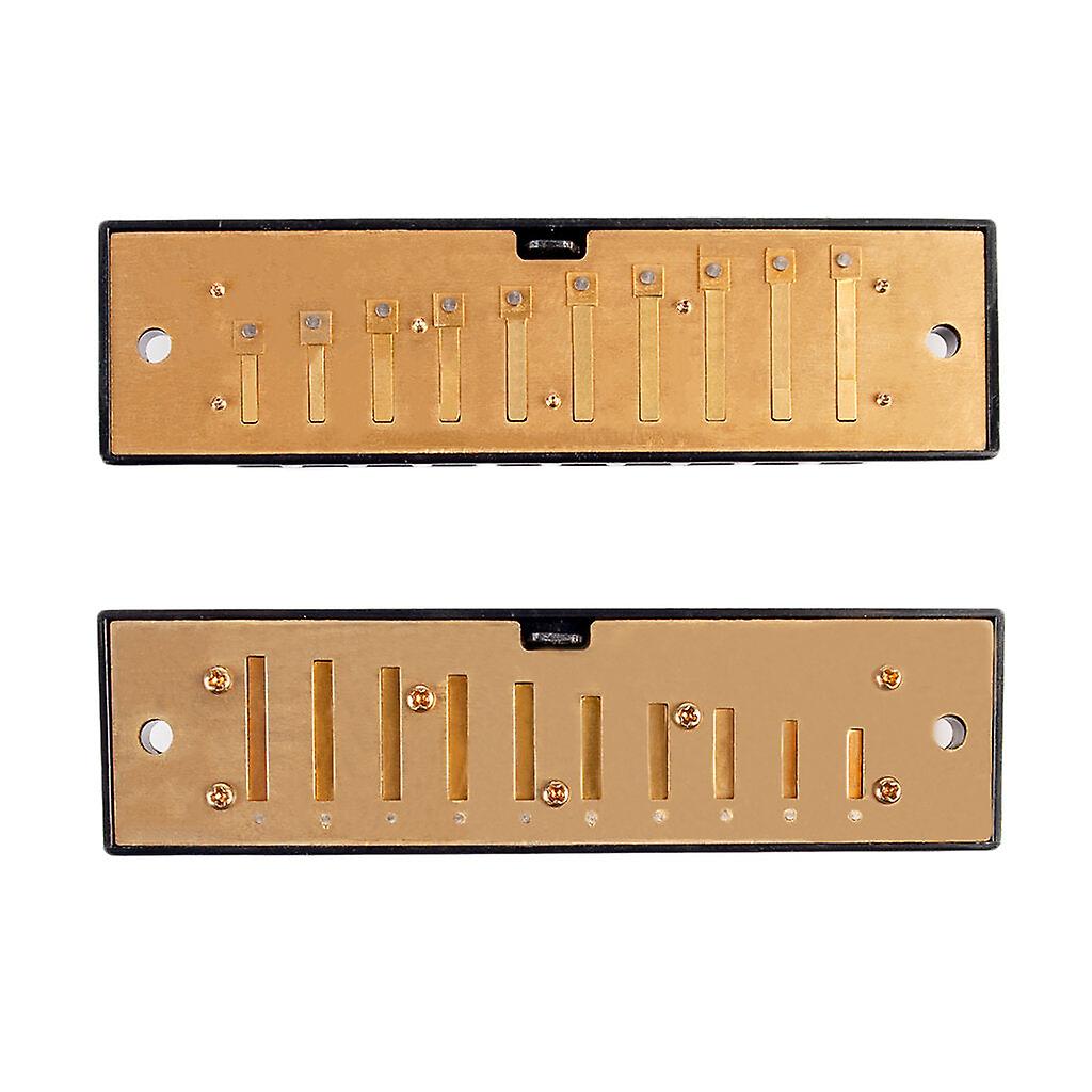 10 Holes Harmonica Reed Replacement Reed Plates Key Of C Brass Reed ...