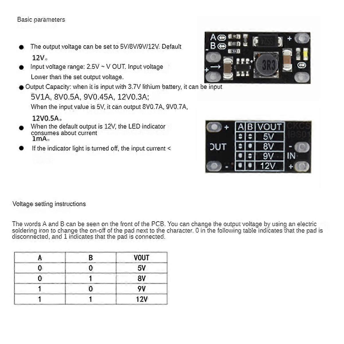 20Pcs Mini DC-DC Boost Step Up Converter 3.7V to 12V Voltage Regulator ...