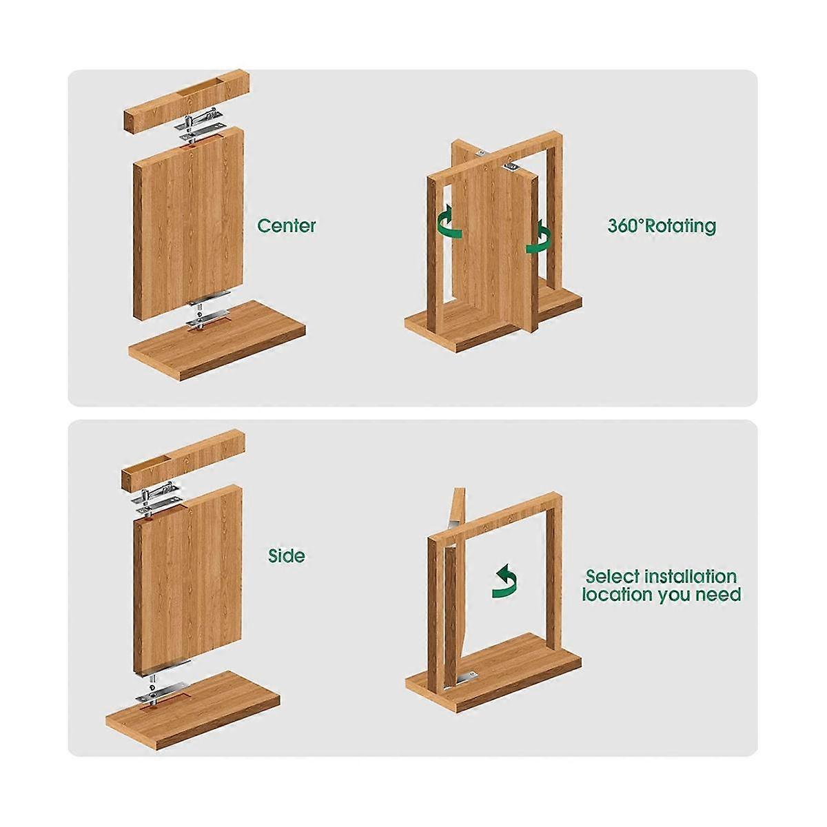 Pivot Hinge Stainless Steel Closet Door Hinges Rotation Hinges for ...