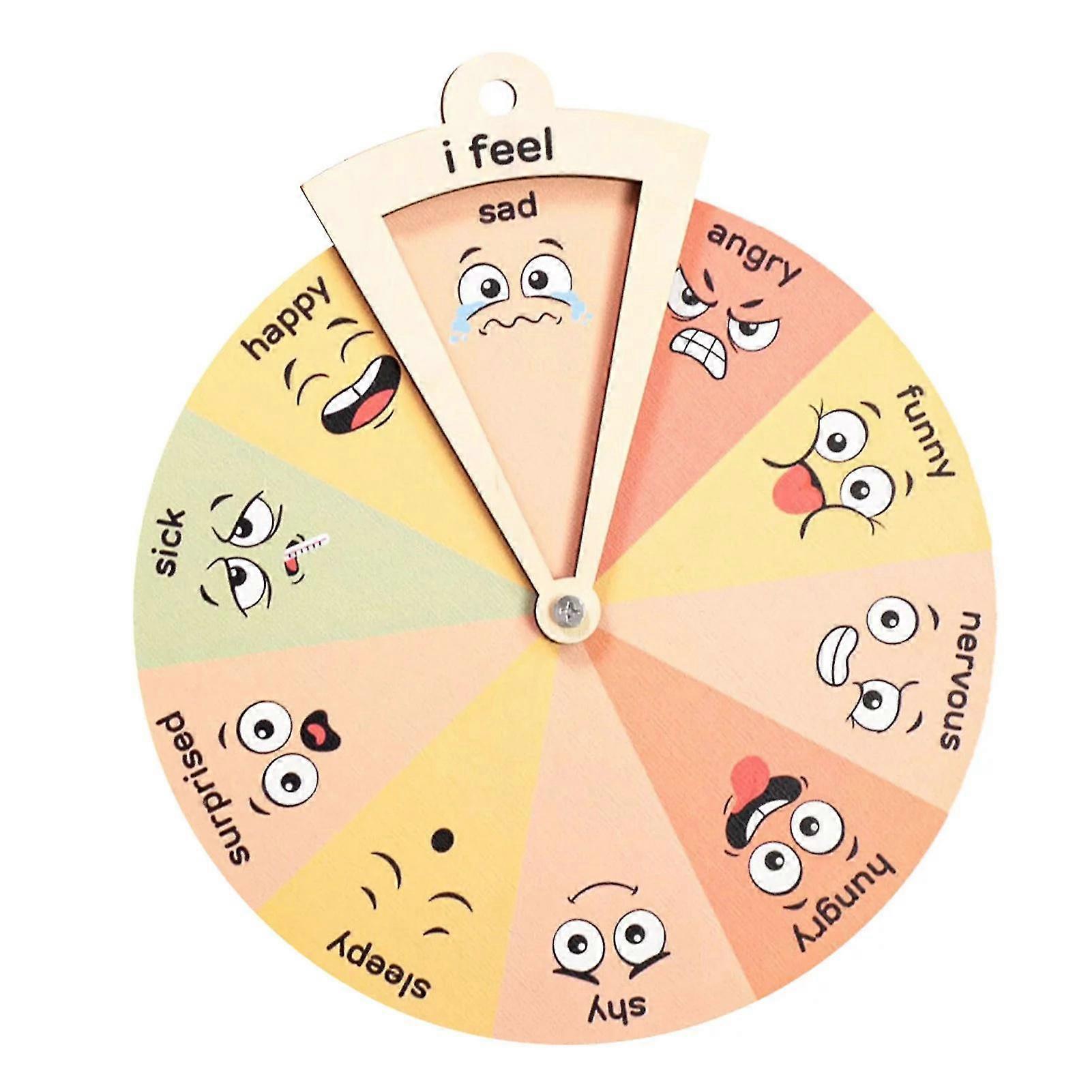 Naievear Toddlers Emotion Wheel Rotatable Vivid Emotional Expressions ...