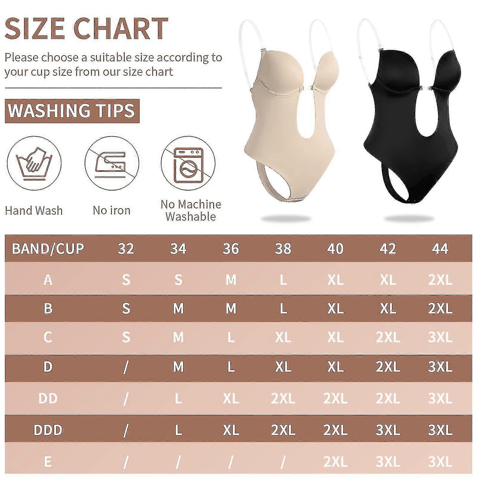 Women Plunging Deep V-neck Body Shaper Strapless Backless Bodysuit ...