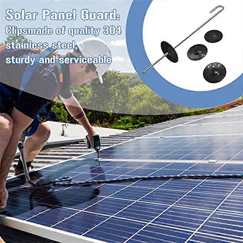 100 Packs Solar Panel Guard Clips, Stainless Steel Wire Fence Fasteners ...