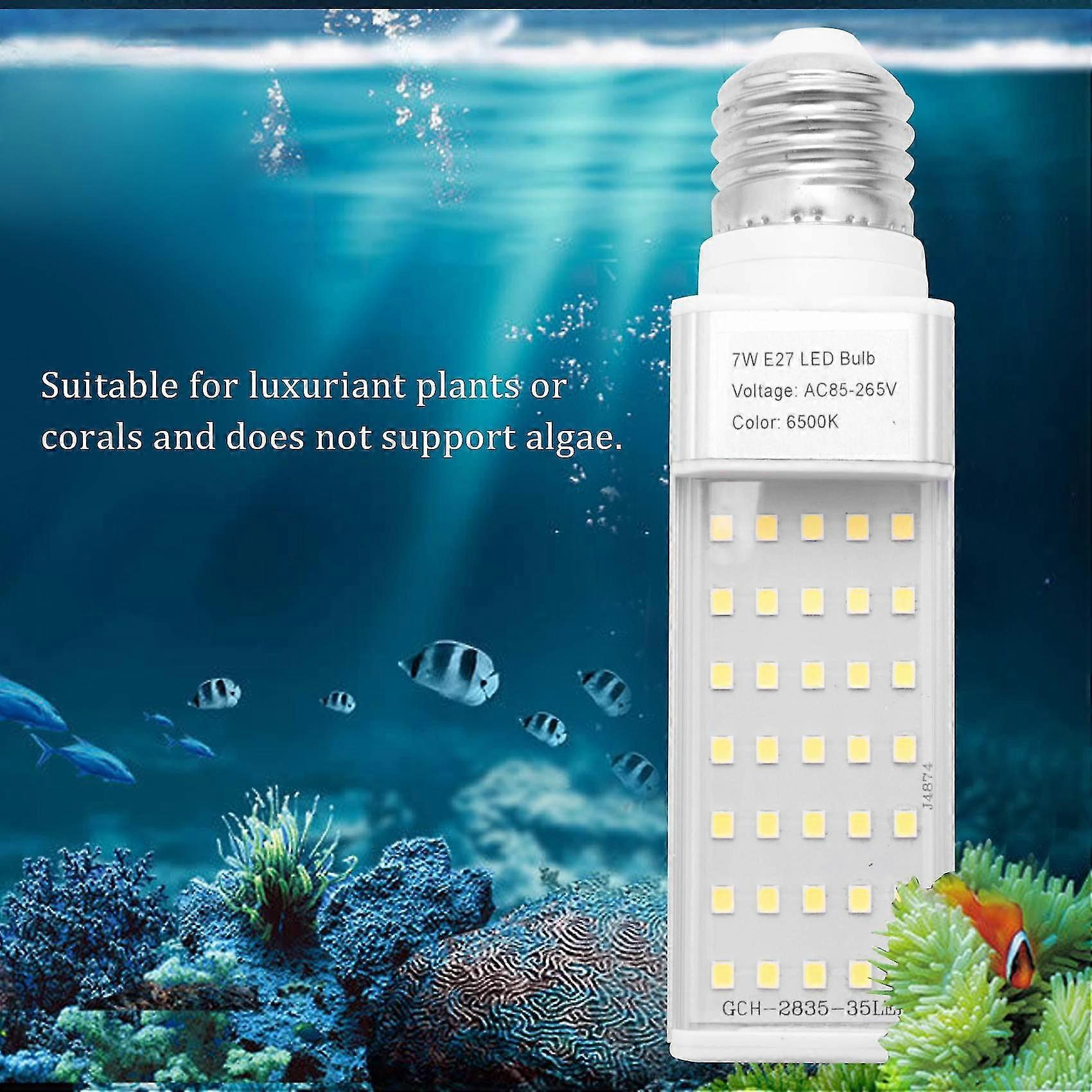 Fishpod White Plant Aquarium 7W Grow Light LED Tank Fish Coral Bulb E27 ...