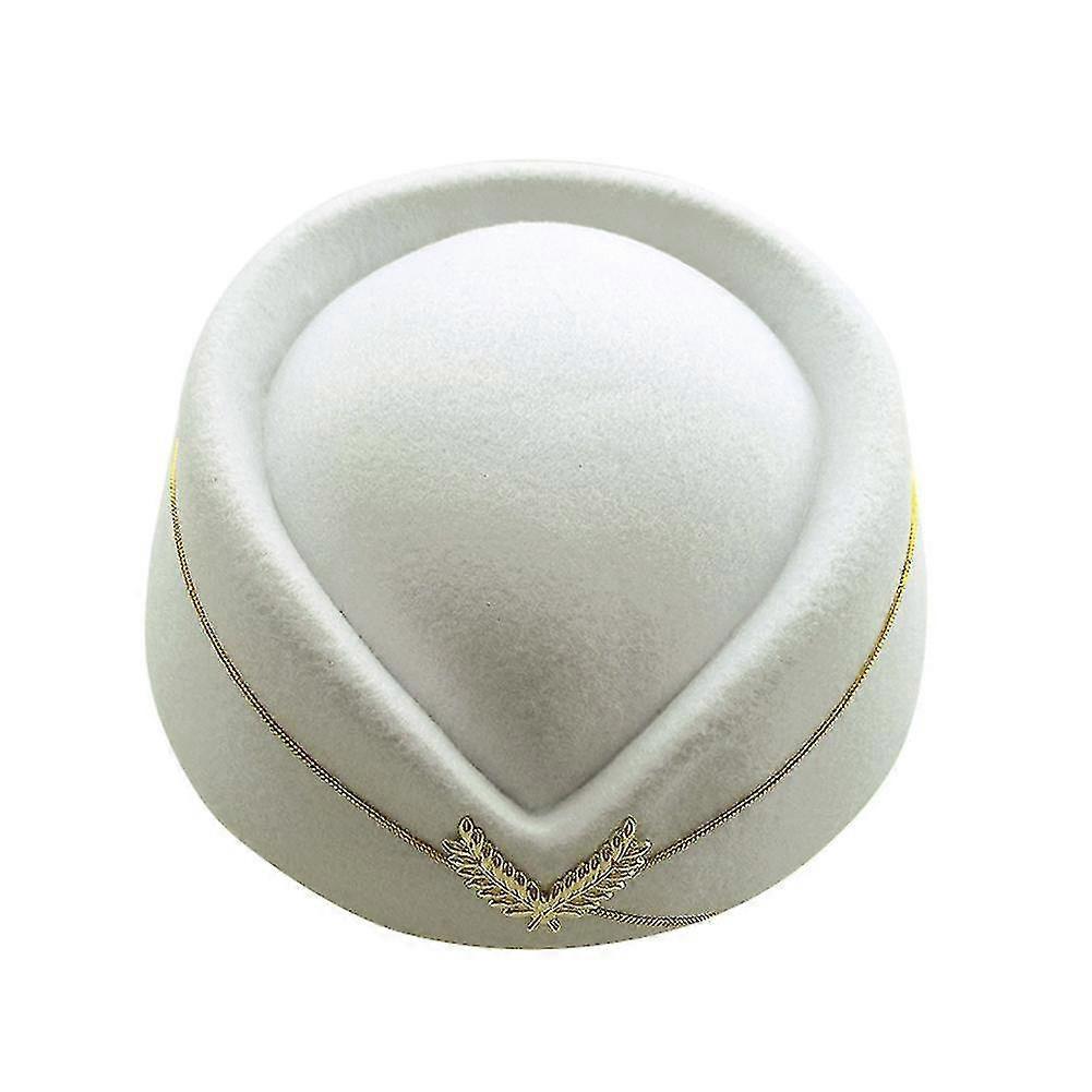 Autumn Winter Airline Stewardess Cap Imitation Wool Uniform Plane ...
