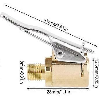 4 Piece Brass Inflation Nozzle 8mm Car Tire Valve Adapter Fitting ...
