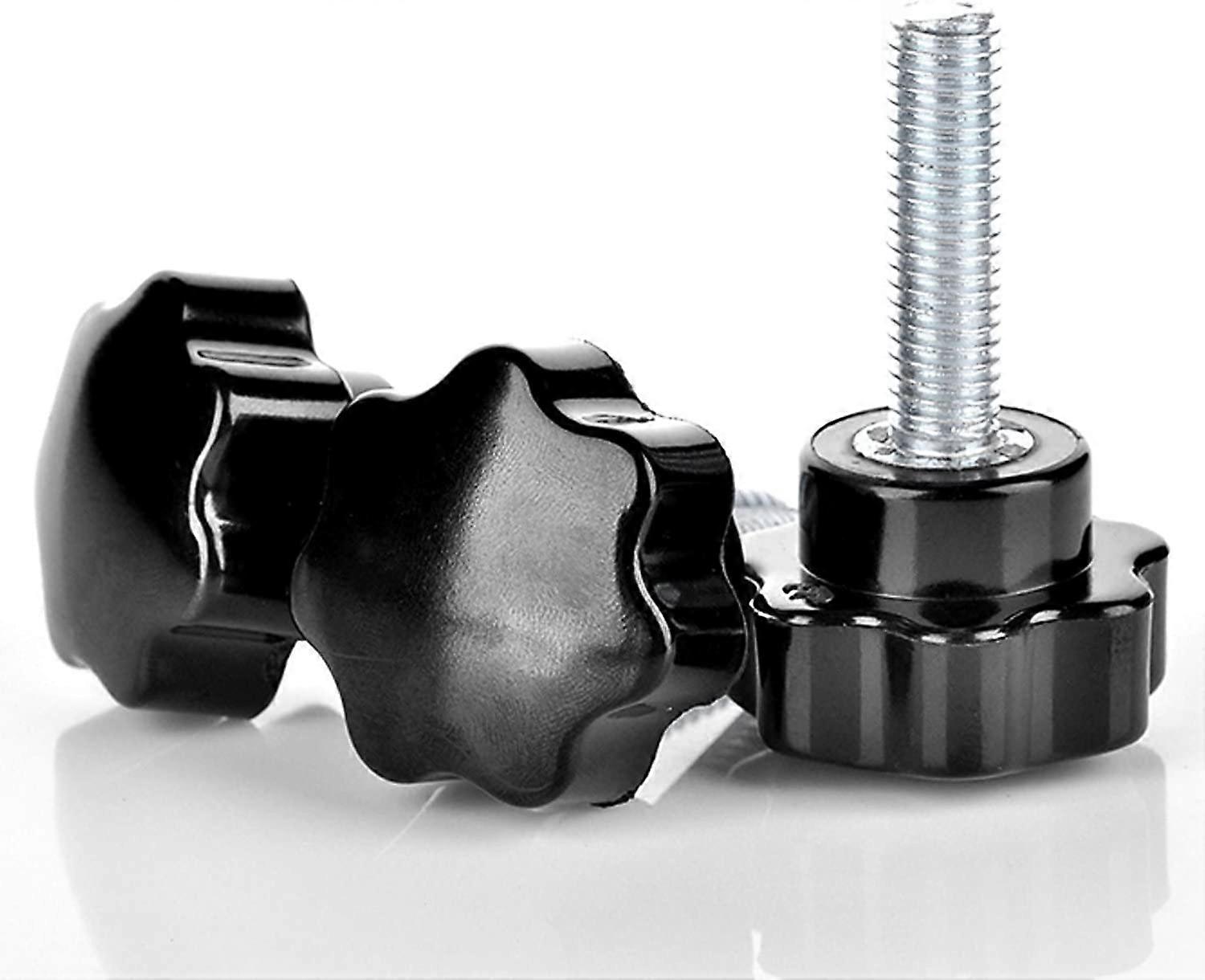 M8x40 Female Thread Nut Clamp Handle, Star Shaped Hand Knobs Black ...