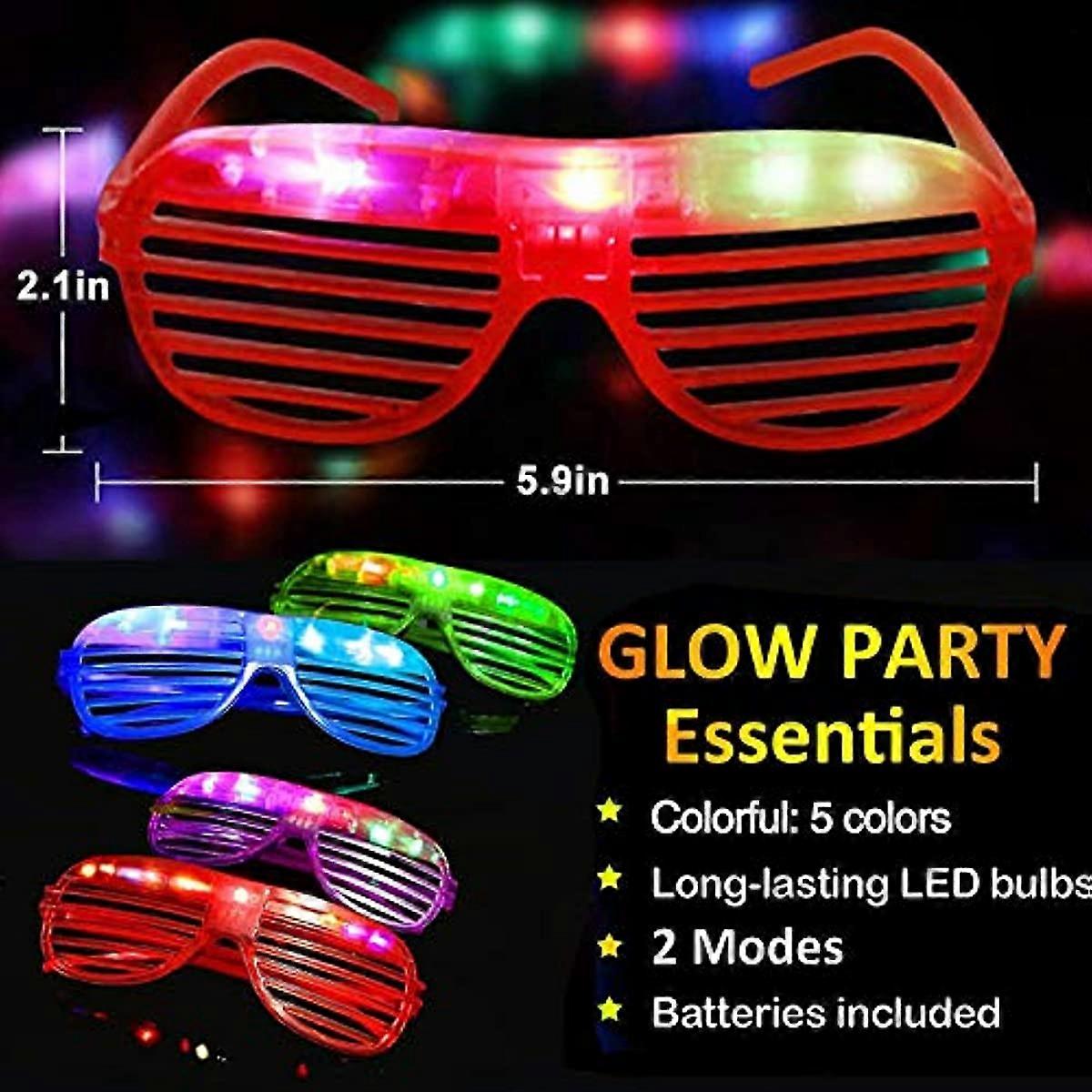 LED Glasses Glow in the Dark Party Favors Supplies for Kids 24 Pack ...