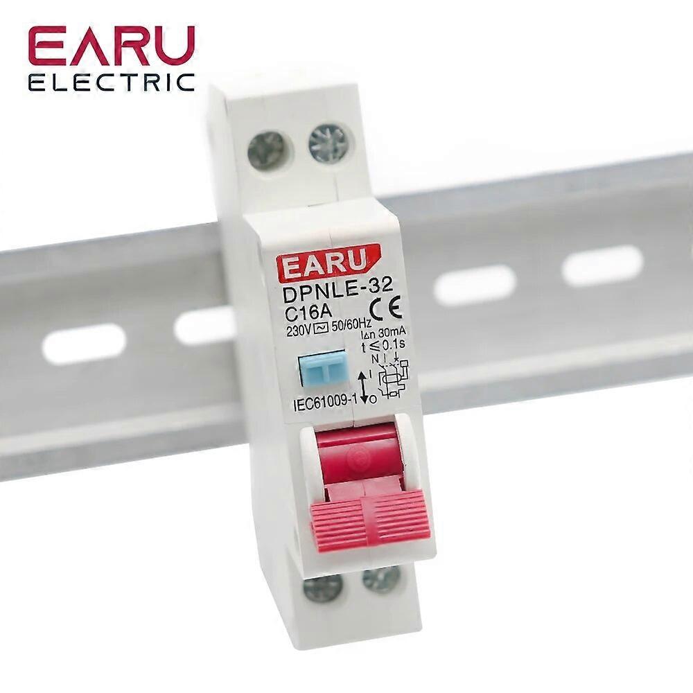 18MM RCBO Type A Residual Automatic Circuit Breaker 6KA 1P+N 2P 16A 20A 230V With Over Current ...