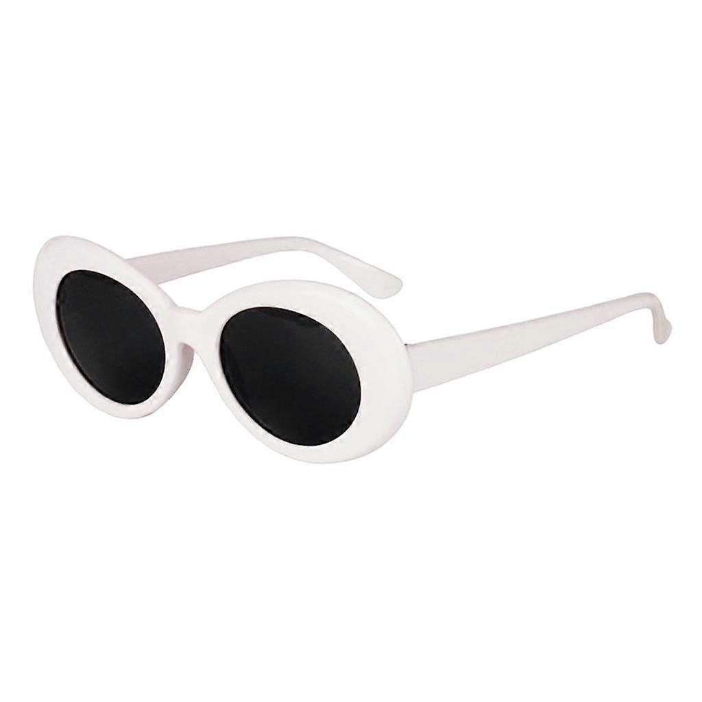 Retro Clout Goggles Oval Mod Fashion Kurt Cobain Inspired Glasses White ...