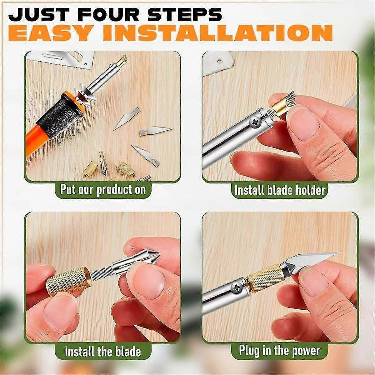 Hot Knife Plastic Cutter Tool Electric WoodBurning Kit for Plastic Wood ...