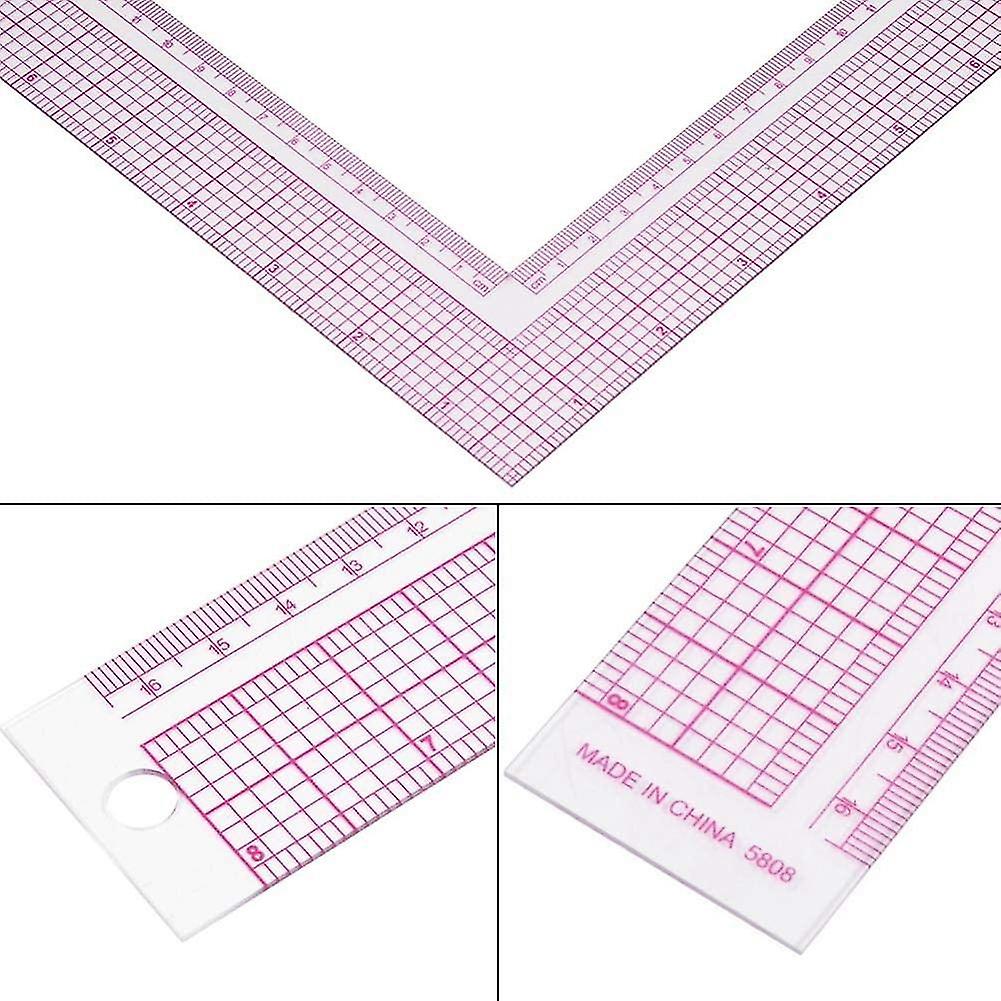 Sewing Measure Rulers 90-degree L Shape Square Ruler Metric And ...