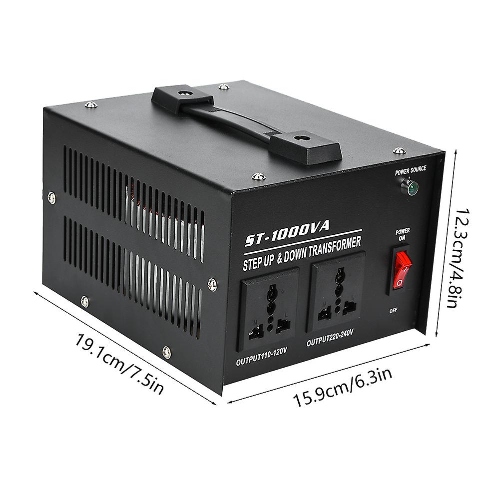 1000W Voltage Converter 110V to 220V Single Phase Power Transformer ...