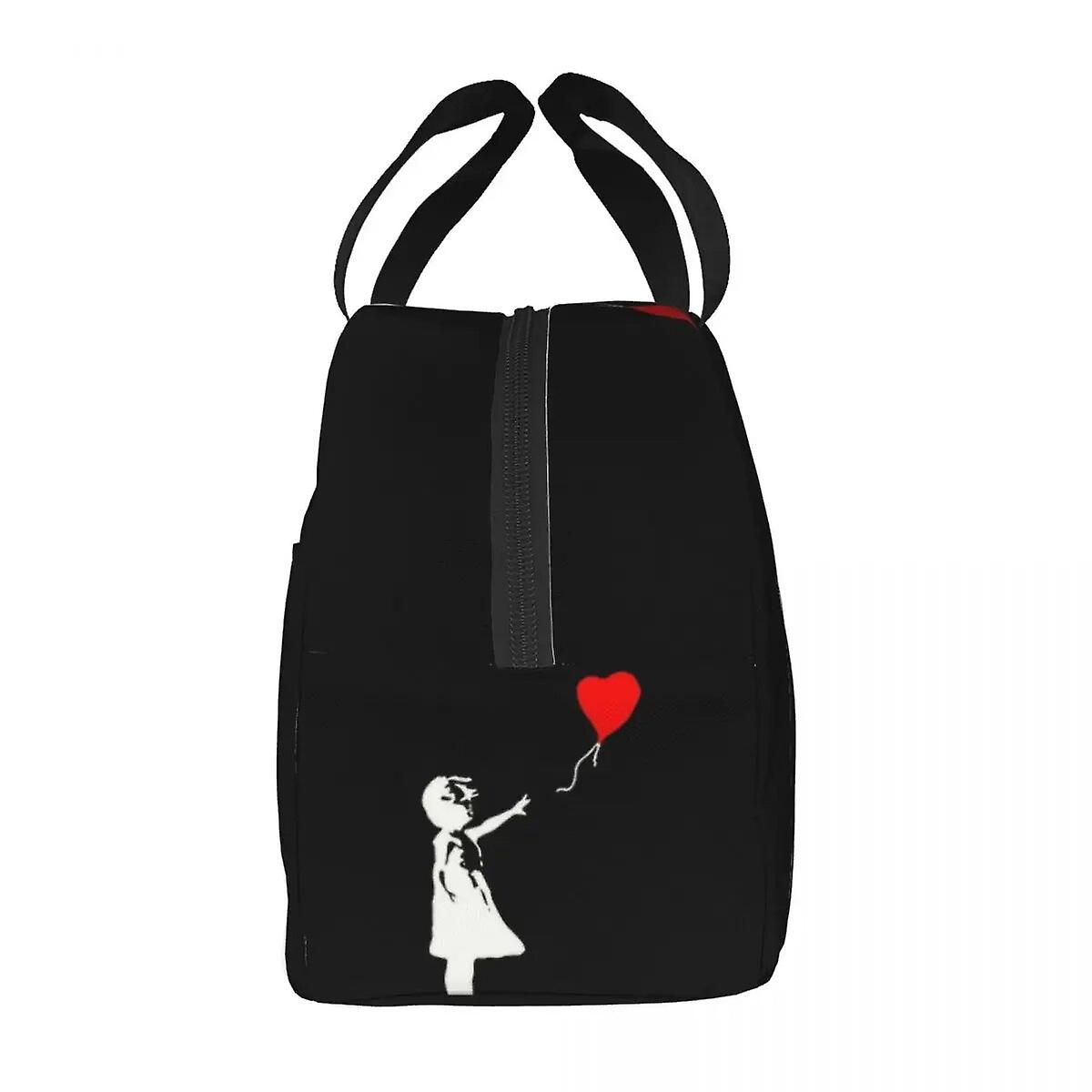 Banksy Balloon Girl Print Thermal Insulated Lunch Bag Women Kids ...