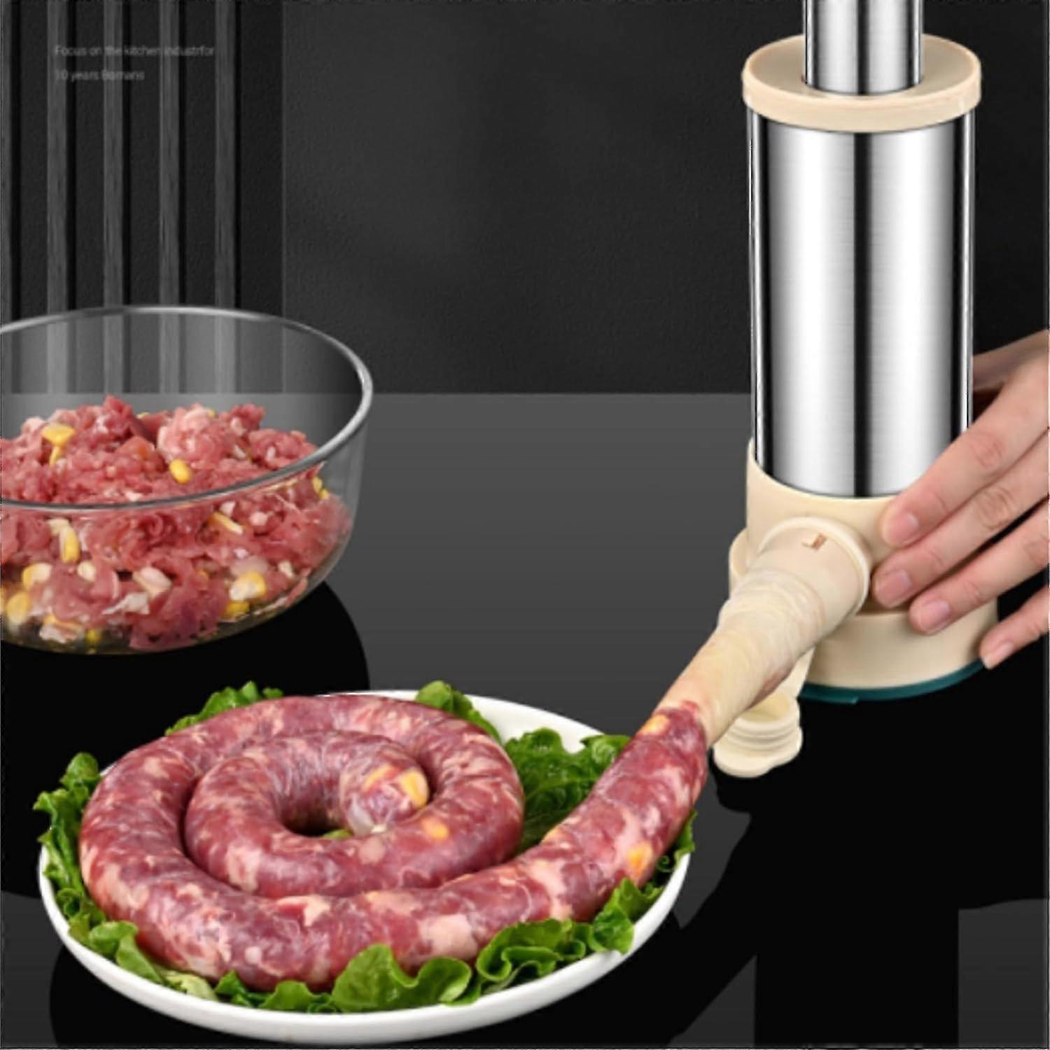 Sausage Stuffer, Sausage Maker, Stainless Steel Home Sausage Stuffer ...