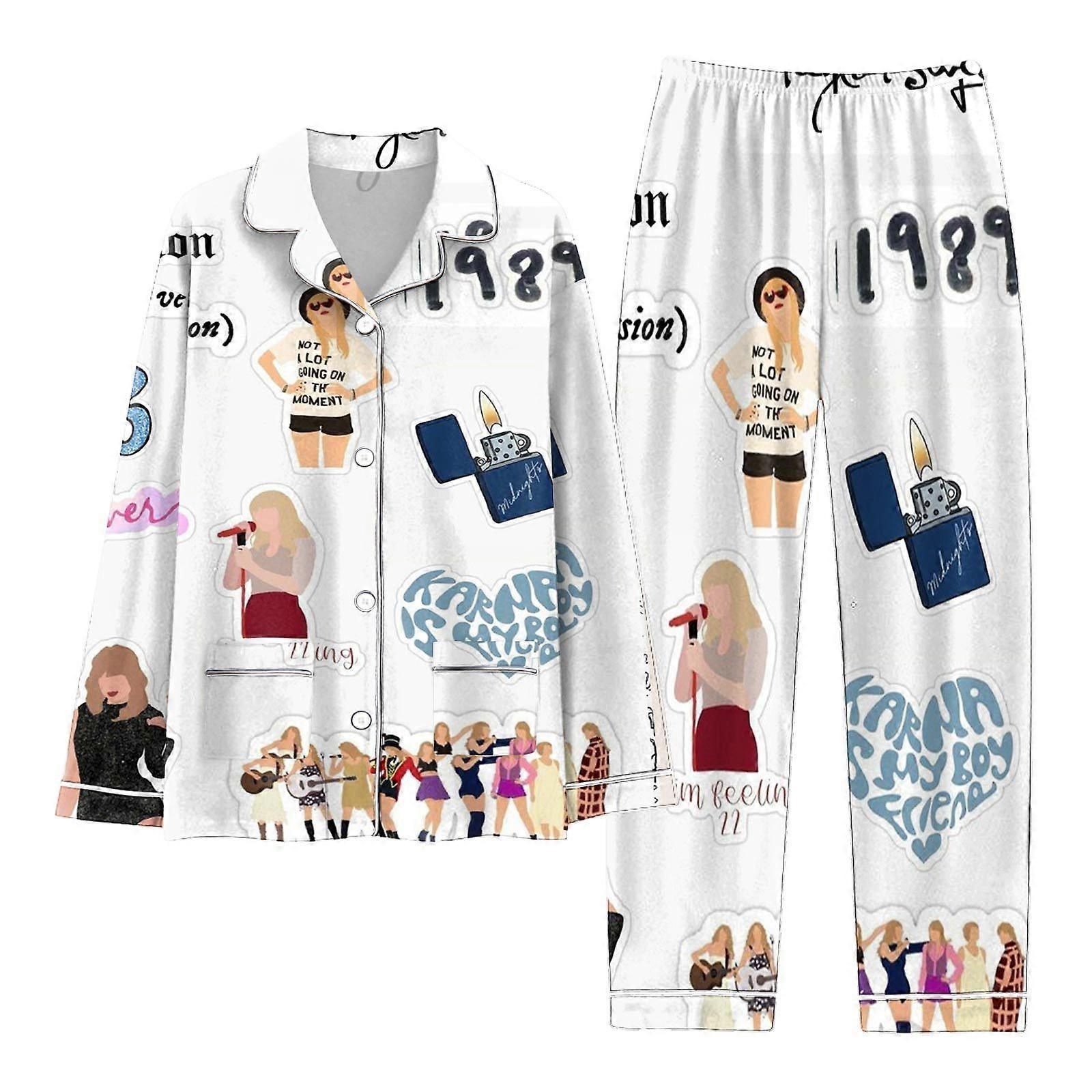 Taylor Swift pajamas long pajamas two-piece set long-sleeved top pants ...
