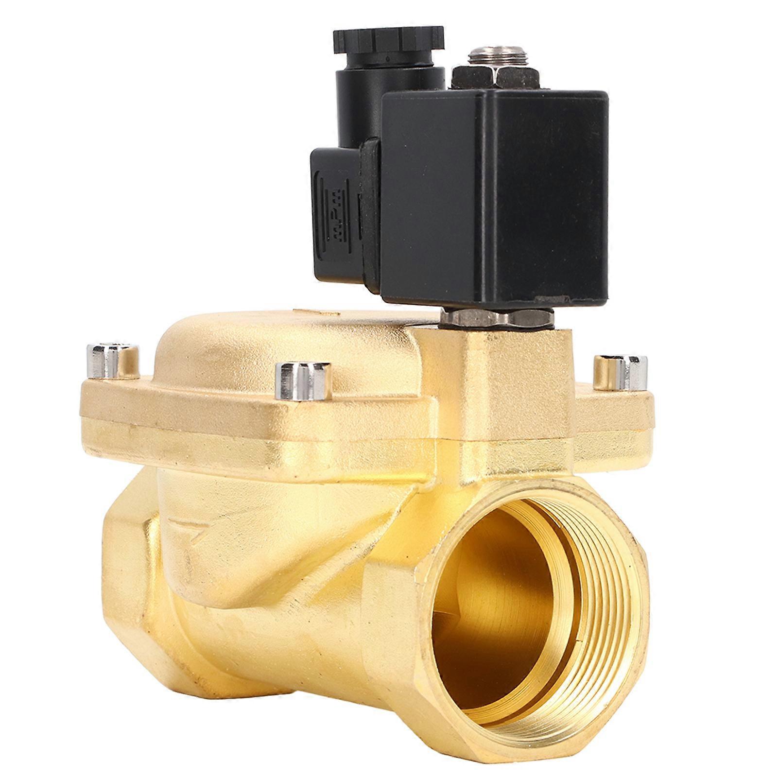 Brass Solenoid Valve G1?1/2in Normally Closed 2 Position 2 Way Pilot Diaphragm High Pressure ...