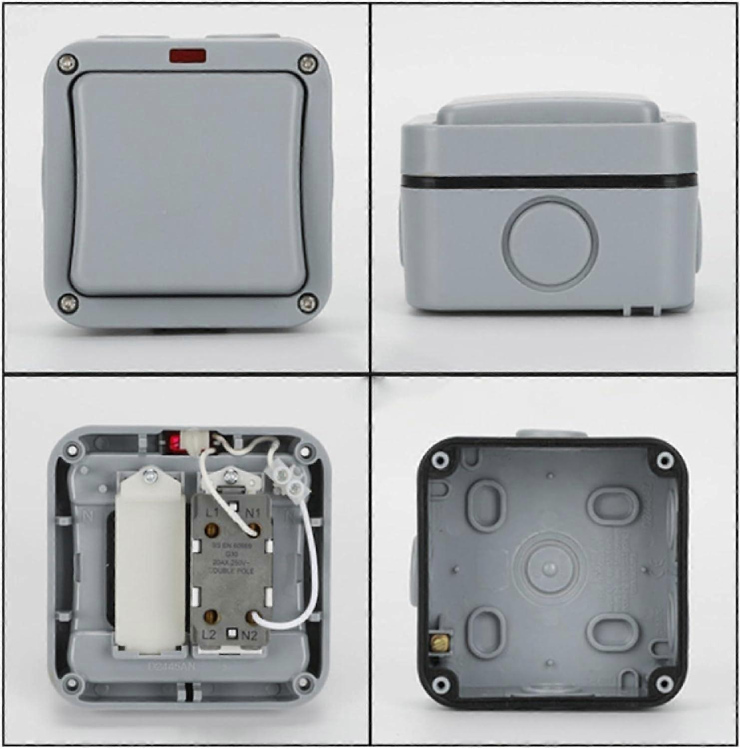 Weatherproof Switch Light Switch IP65 Outdoor Double Switch Dust-Proof ...