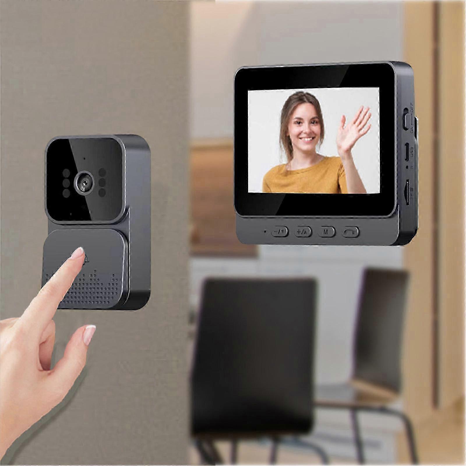 Intelligent Visual Doorbell, Wireless Visual Doorbell, 4.3 Inch Display Screen, Home Intelligent ...