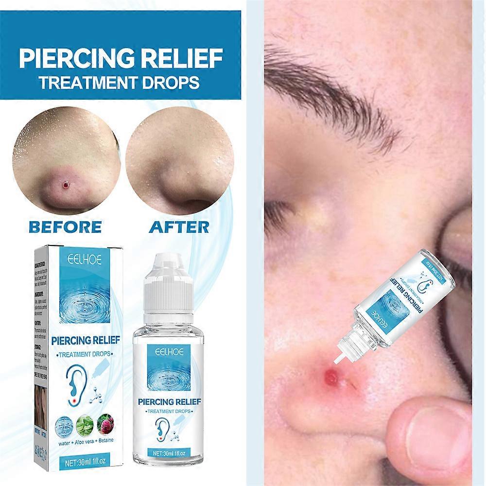 1-3Pcs 30ml Ear Piercing Care Solution Disinfecting Nose Body Piercer ...