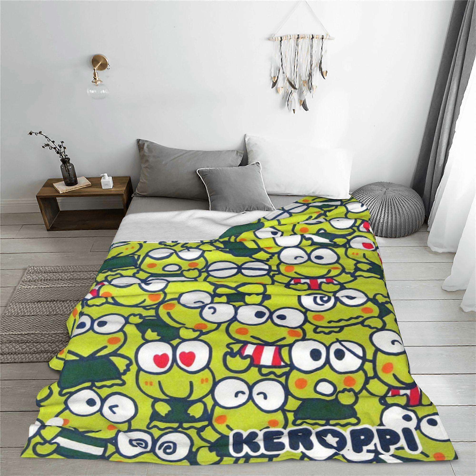 Kero Keroppi Throw Blanket Soft Plush Travel Blanket For Bedroom Living ...