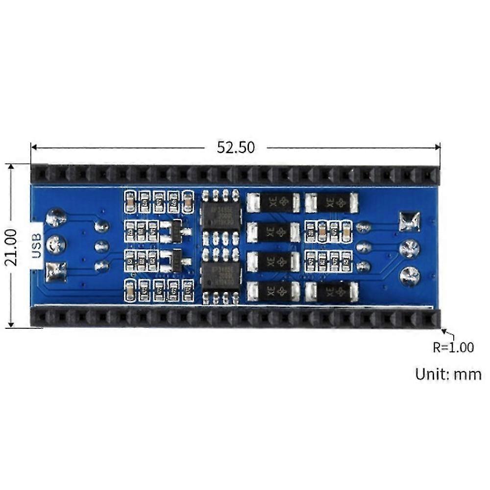 Pico-2ch-rs485, 2-channel Rs485 Module For Raspberry Pi Pico, Sp3485 Transceiver, Uart To Rs485 ...