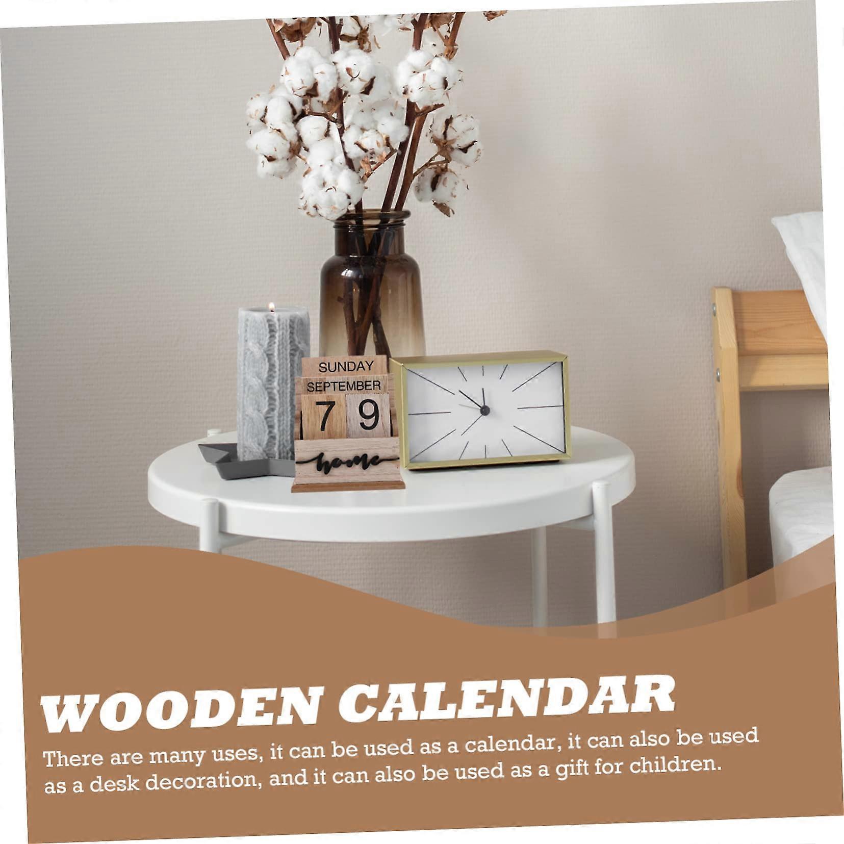 Calendar 2024 Calendar Desk Date Blocks Wooden Date Blocks Desk ...