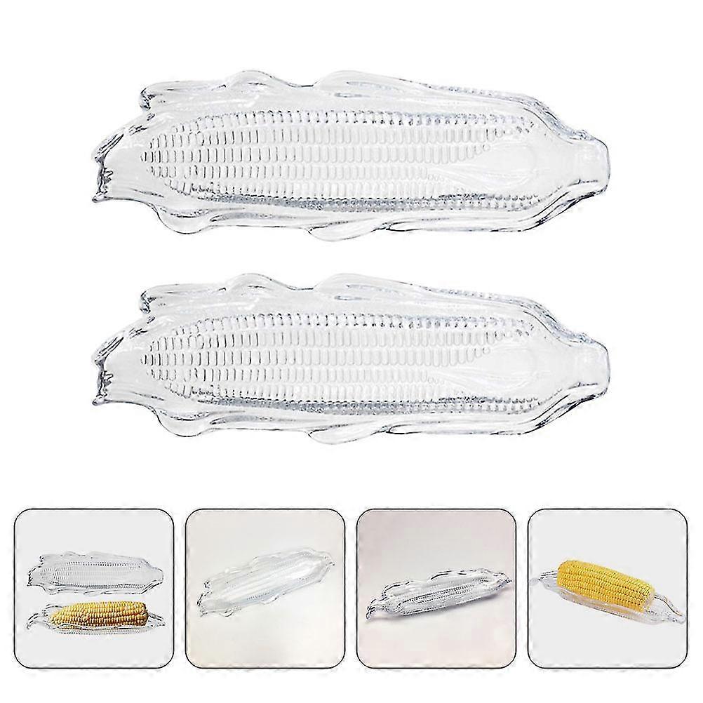 4pcs Corn Tray Plastic Corn Dish Bbq Reusable Corn Holder Plate Party ...