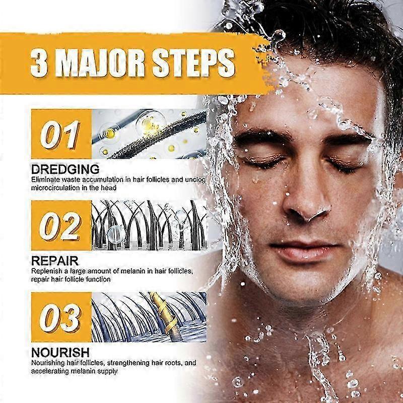 2x Hair Darkening Shampoo Bar White Hair To Black Shampoo Soap Black ...