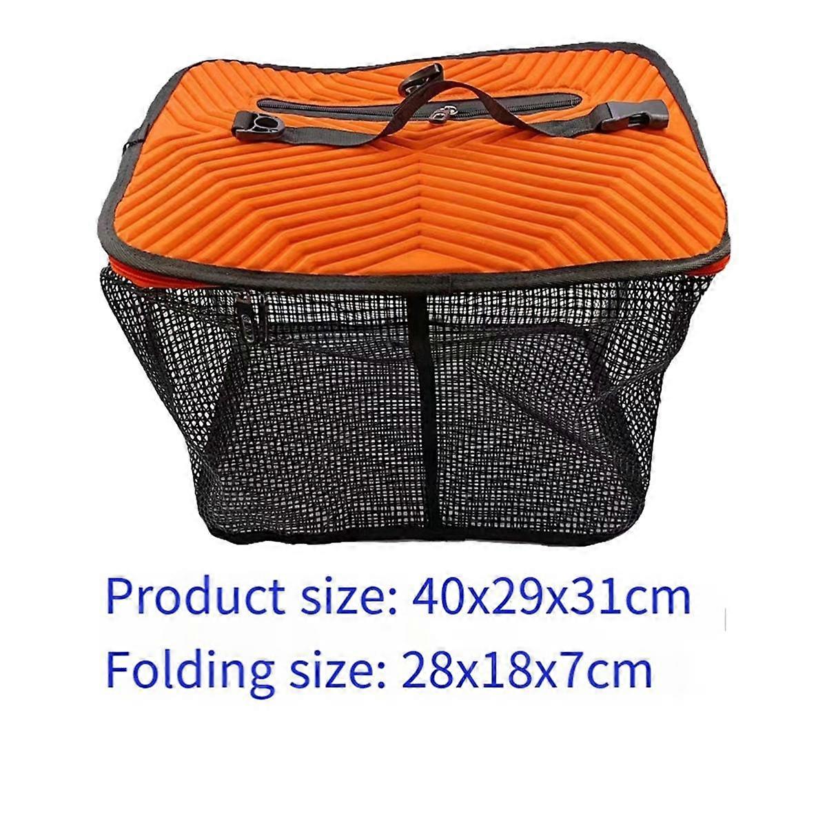 Foldable Floating Wire Fish Basket Foldable Fish Cage Hanging Mesh Fish ...