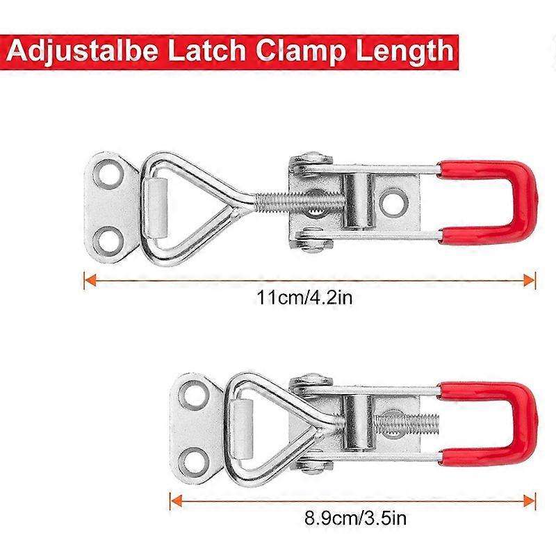 8 pcs Adjustable Toolbox Case Metal Toggle Latch Catch Clasp Quick ...