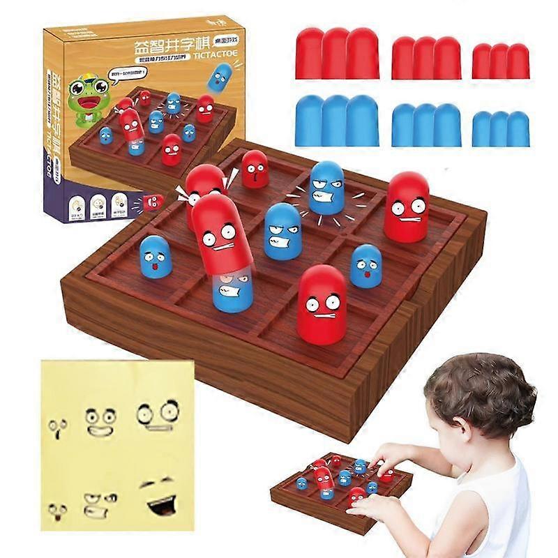 Wooden Solitaire Board Game Tabletop Games For Kids Tick Tac Toe ...