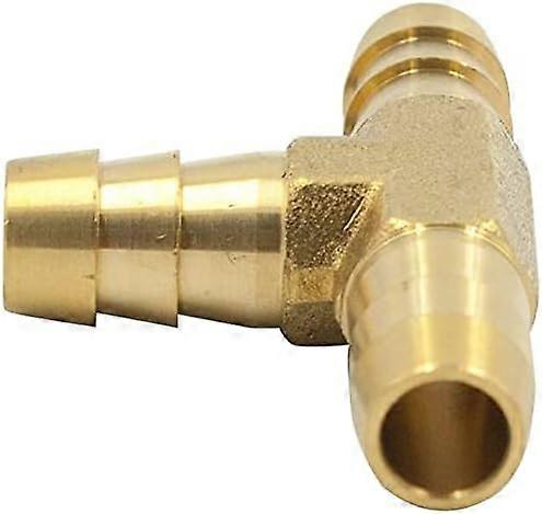 4PCS Brass Hose Connector 3 Way T-Piece Brass Fuel Hose Joiner Pneumatic Hose Connector Tee for ...