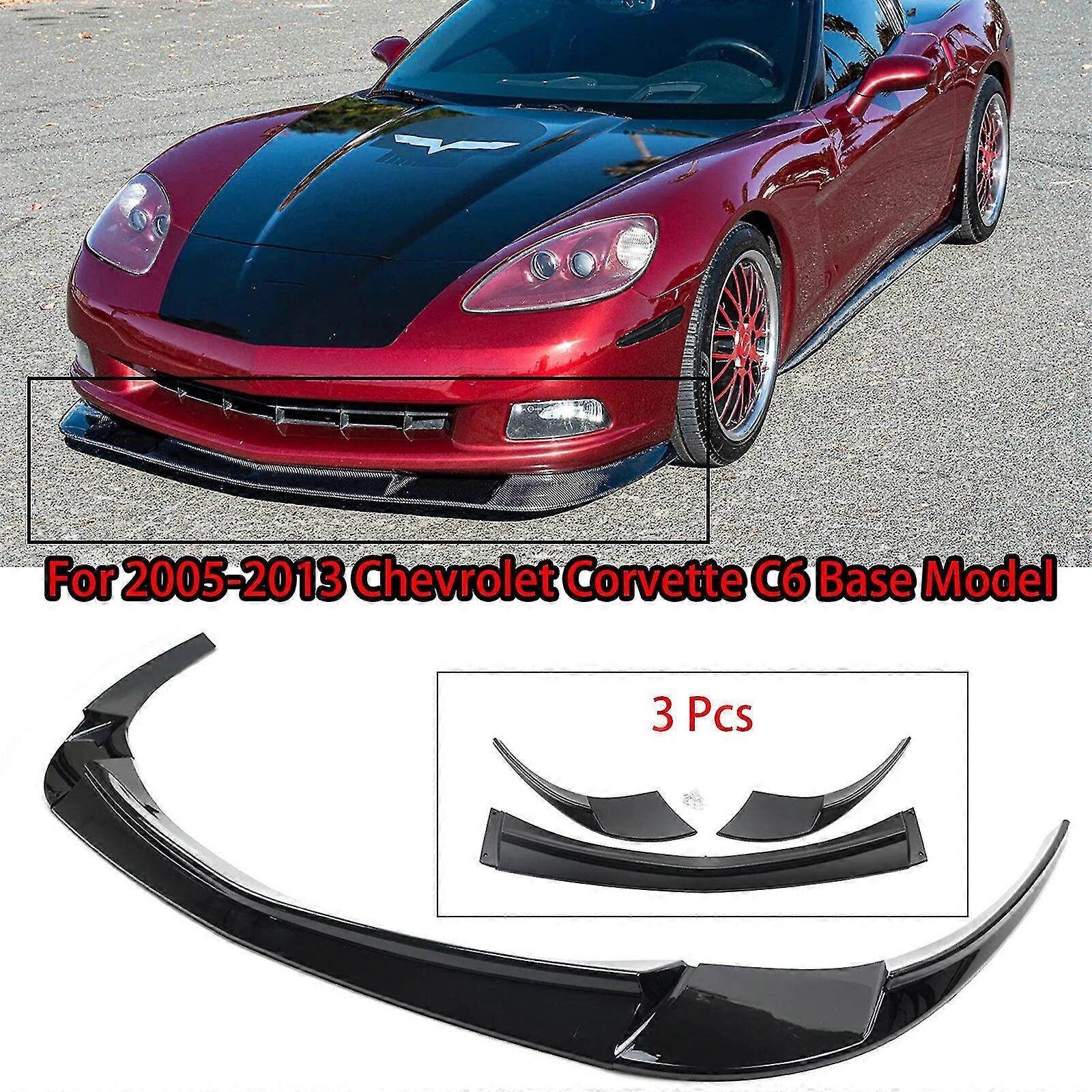Front Bumper Lip Spoiler Splitter For 2005-2013 Chevrolet Corvette C6 ...