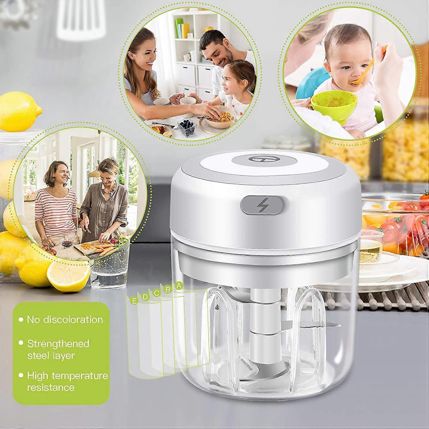 Electric Garlic Chopper Hand Chopper Wireless Mincer Portable Mini ...