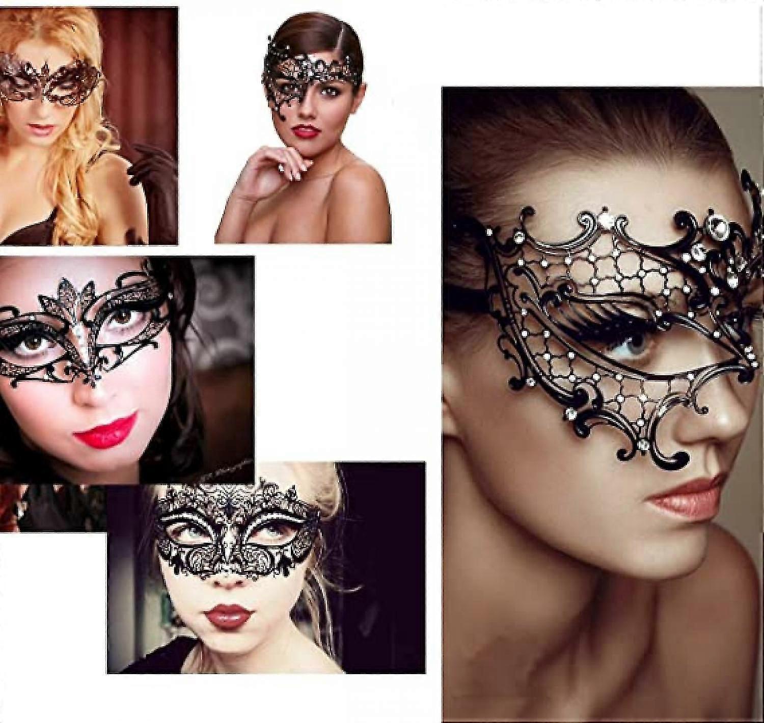 Masquerade Mask For Women Metal Mask Shiny Party Evening Prom Ball Mask ...