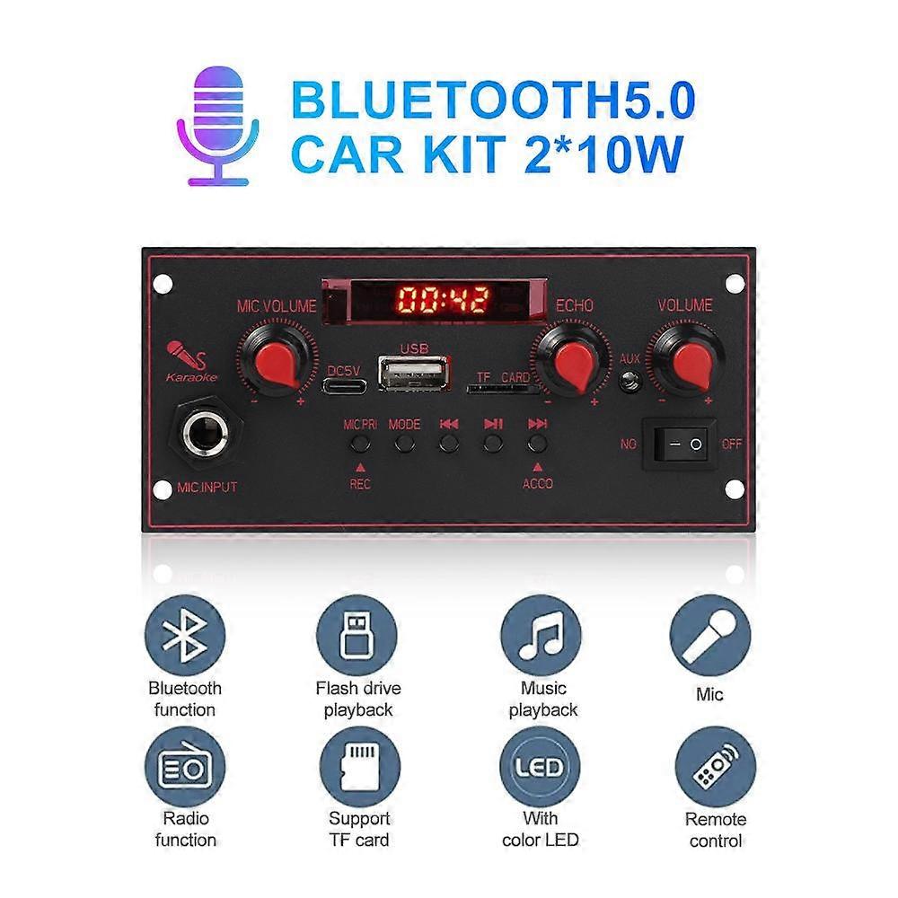 20W Amplifier DC 5V MP3 WMA WAV Decoder Board Bluetooth Audio Module ...