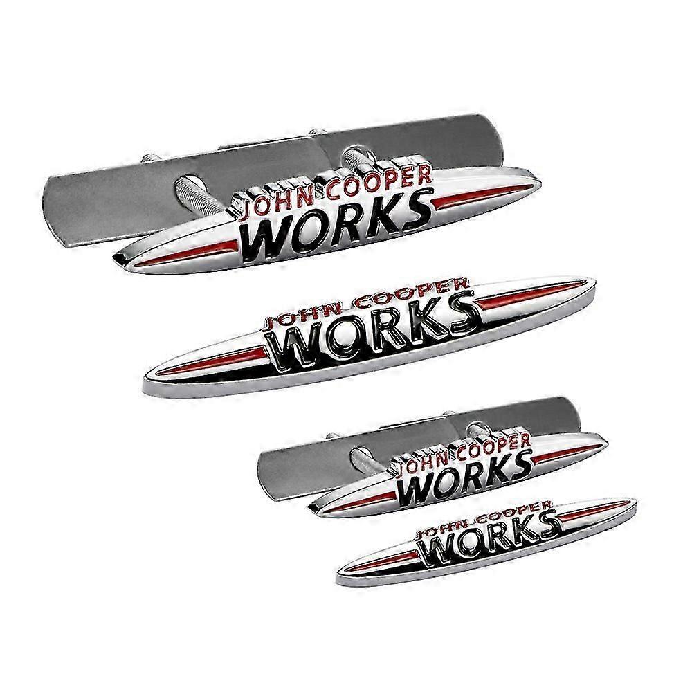 3D Metal John Works Front Grille Emblem Badge JCW Logo Car Stickers ...