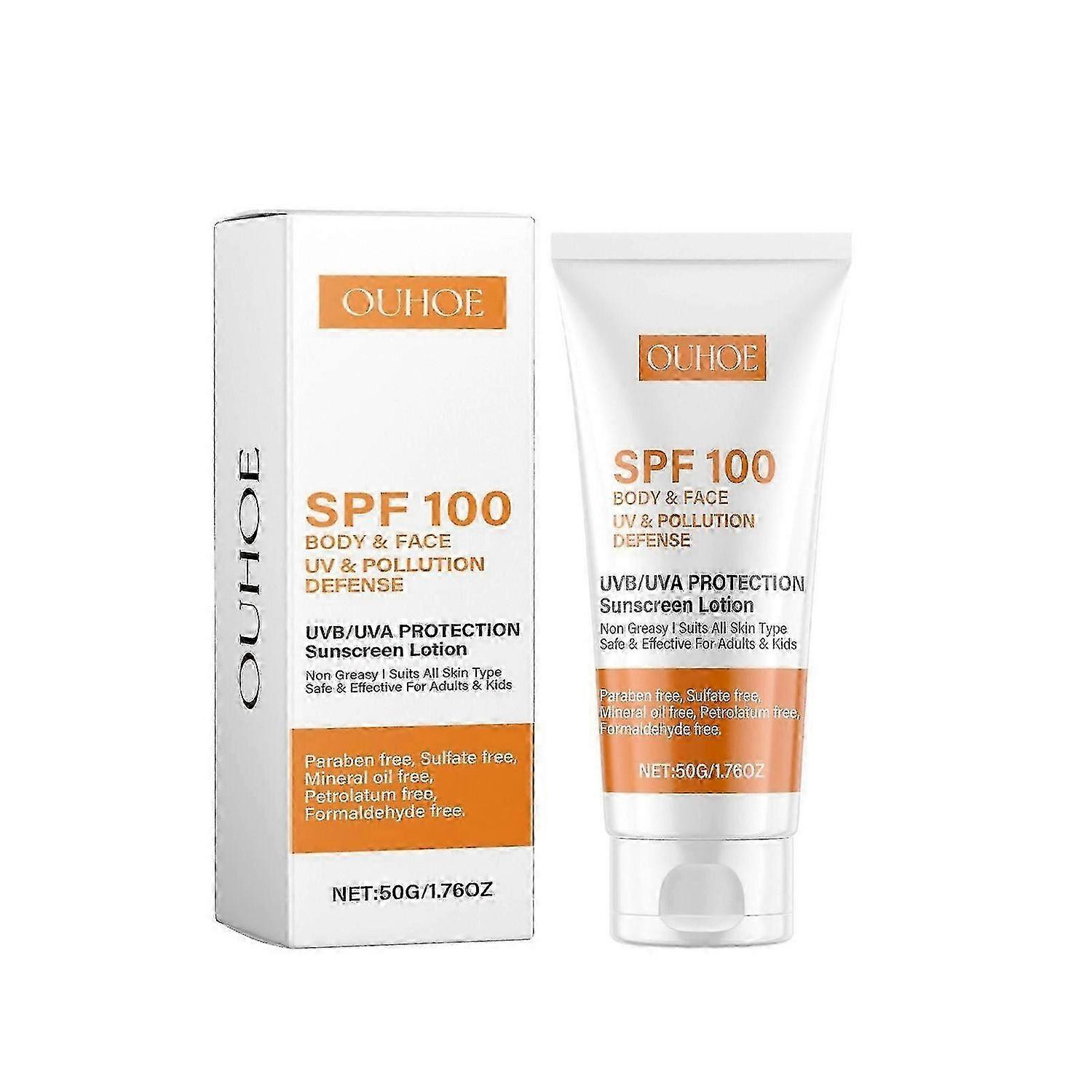 Sunscreen Spf 100, Face Sunscreen, Waterproof Spf 100 Moisturiser Non ...