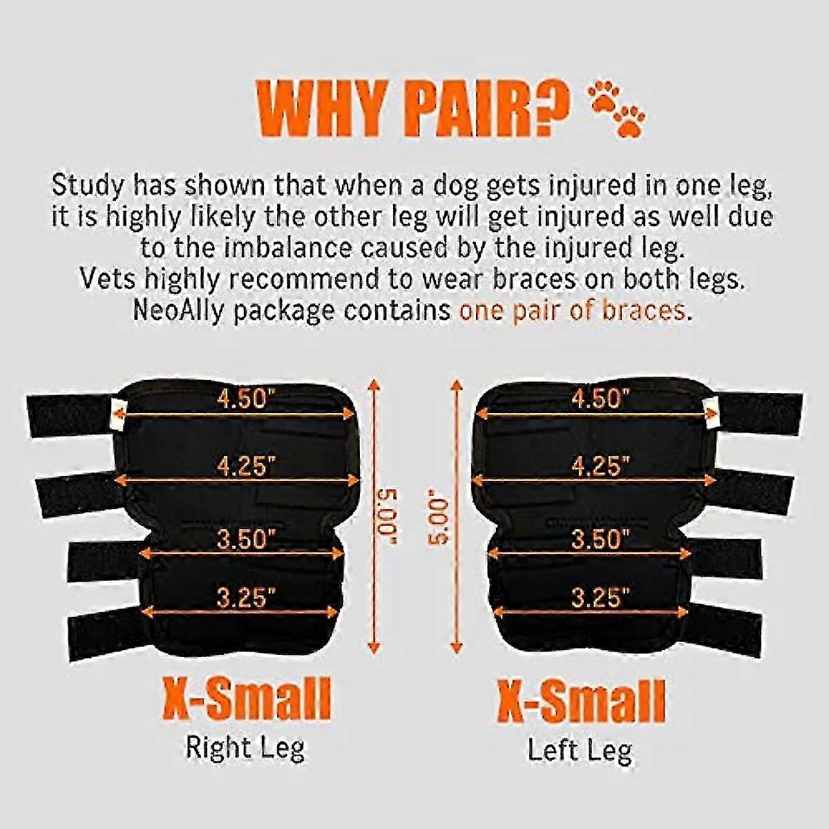 Dog hock support for joint pain, rear leg brace with reflective straps ...