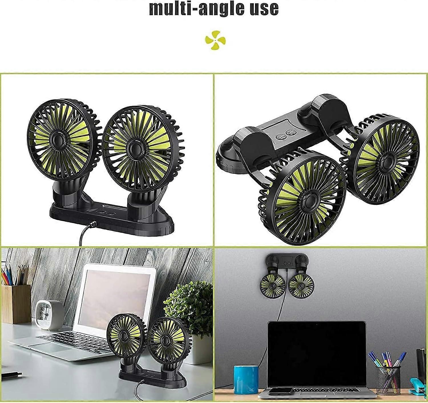 Dual Head Car Dashboard Fan for Benz SLK Class, Vehicle Mounted USB Fan ...