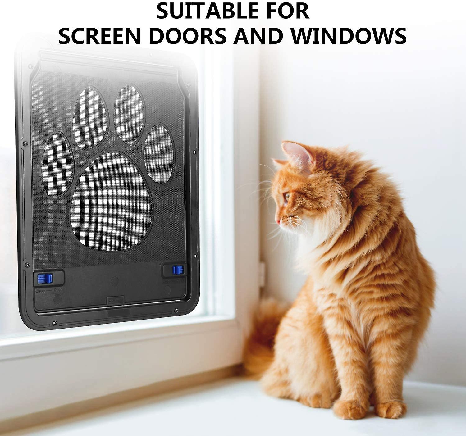Automatic Magnetic Cat Door with Tunnel Lock for Kitten Small Dog ...