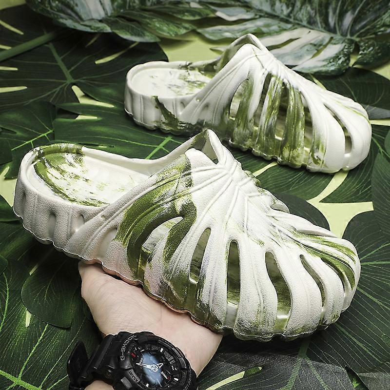 Monstera Pattern Shoes Soft Comfortable Casual Bathroom Sandal for ...