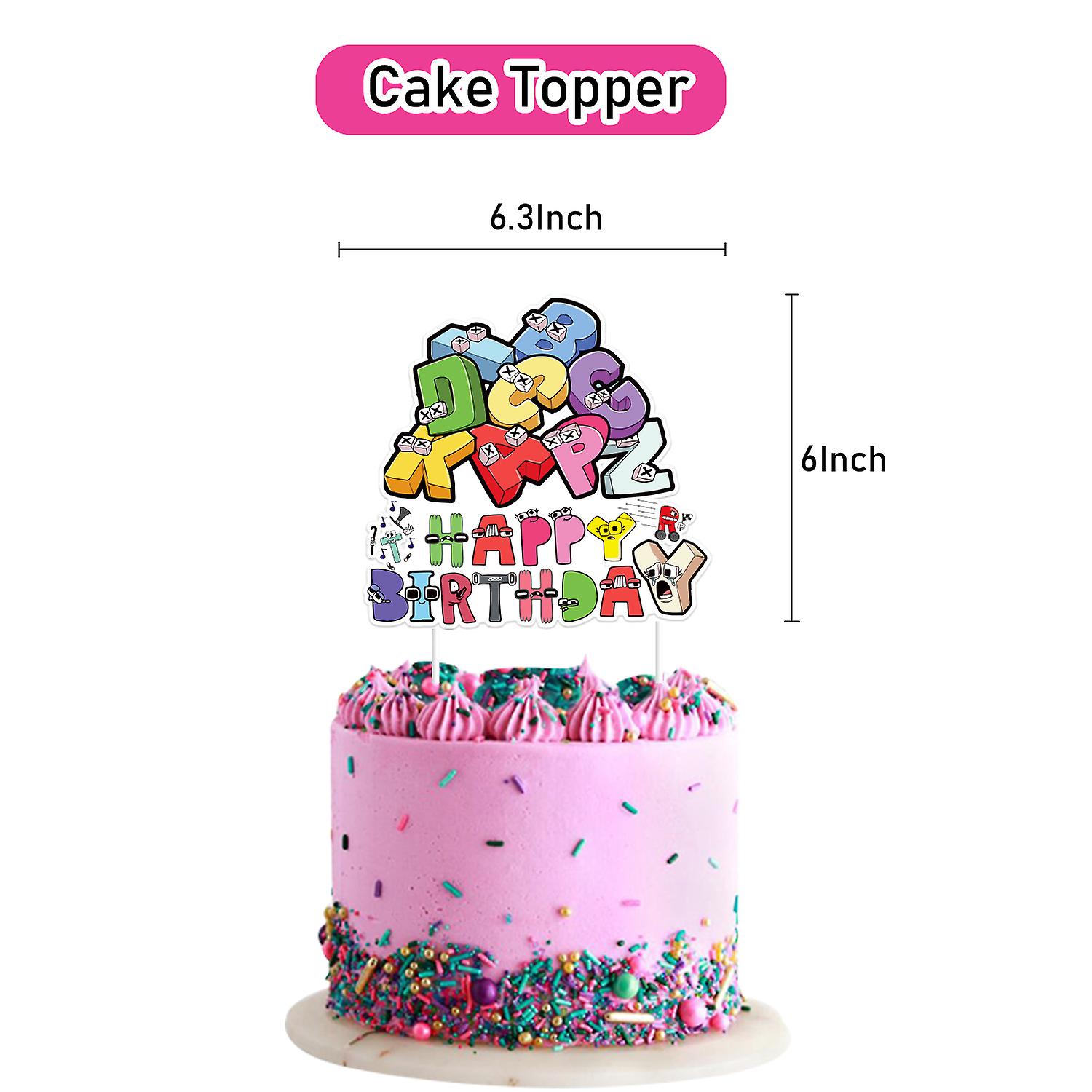 Alphabet Lore Party Decoration Birthday Supplies Banner Cake Topper ...