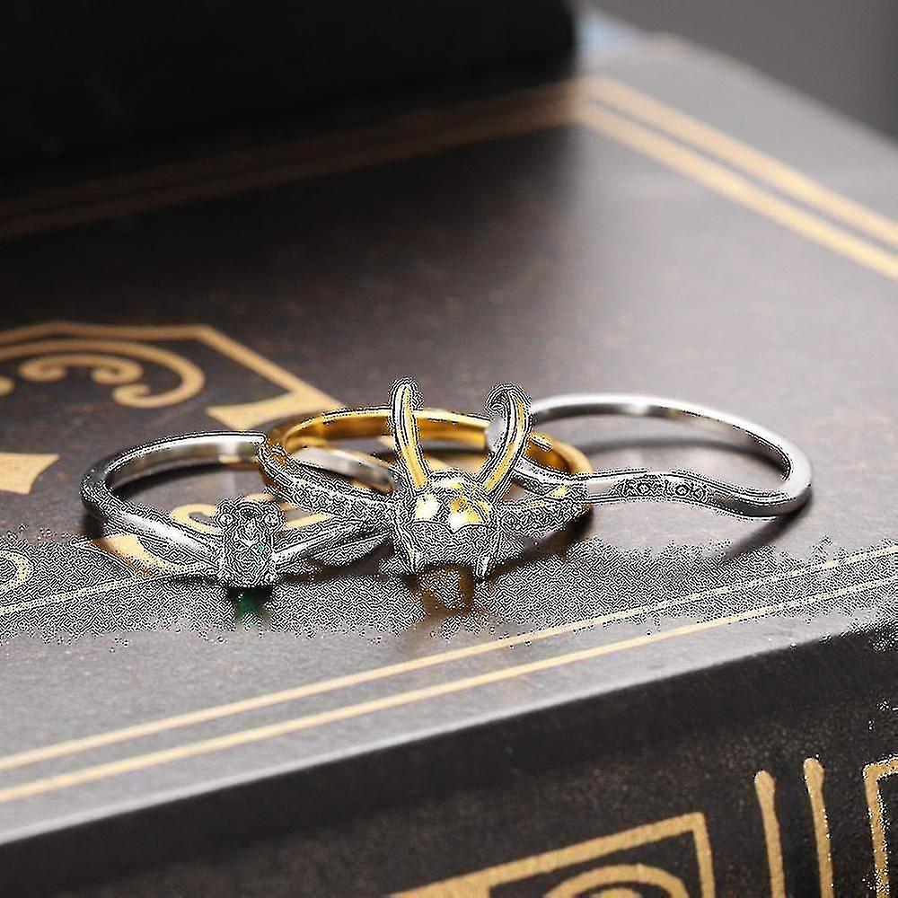 Loki Ring Thor Loki Horns Helmet Matching Paired Rings Set For Women ...