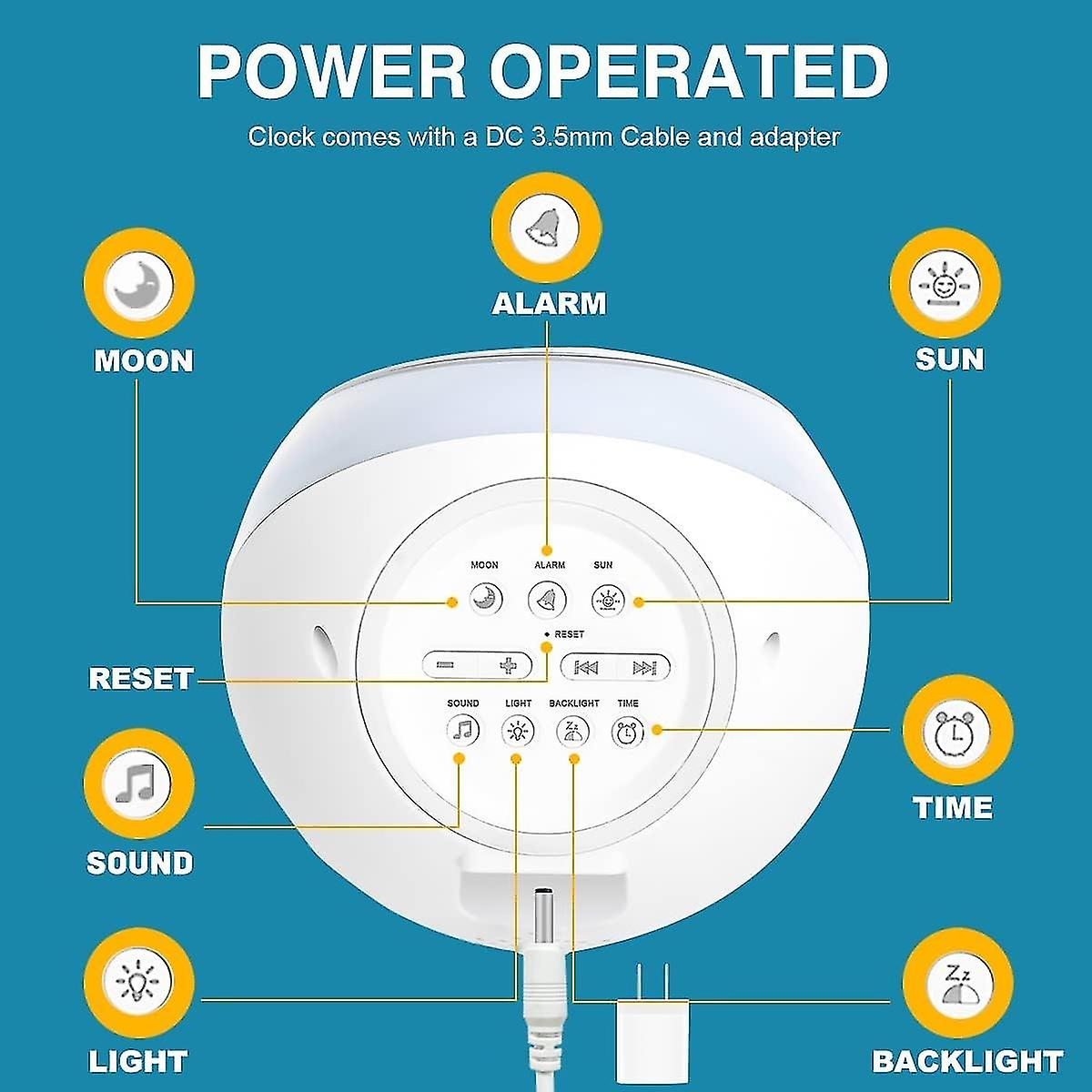 Children's alarm clock, sleep training alarm clock for children, with ...