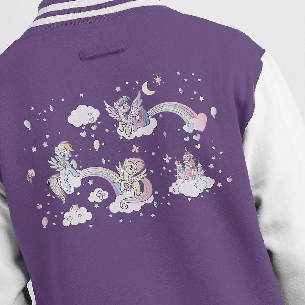 My Little Pony Squad On Fluffy Clouds Kid's Varsity Jacket | Fruugo US