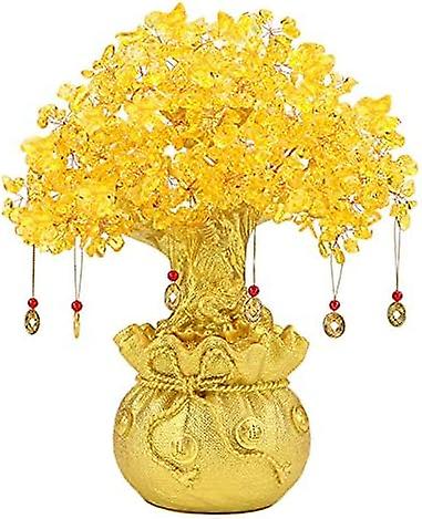 Feng Shui Citrine/Citrine Money Tree and Chinese Dragon Flower Pot ...